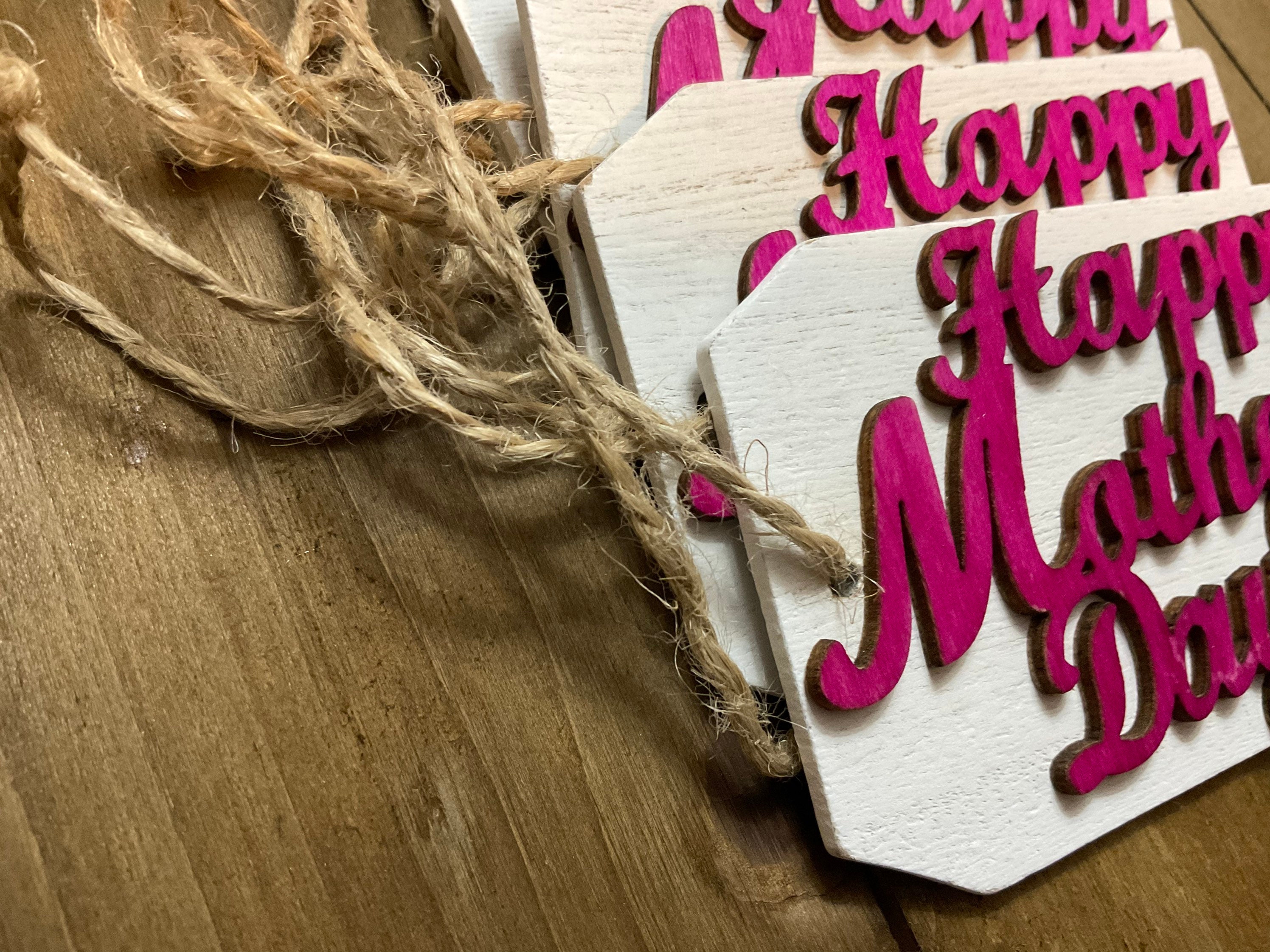 Mother’s Day Wood Gift Tags, Family Party Tags, Table Decor, Banners ...