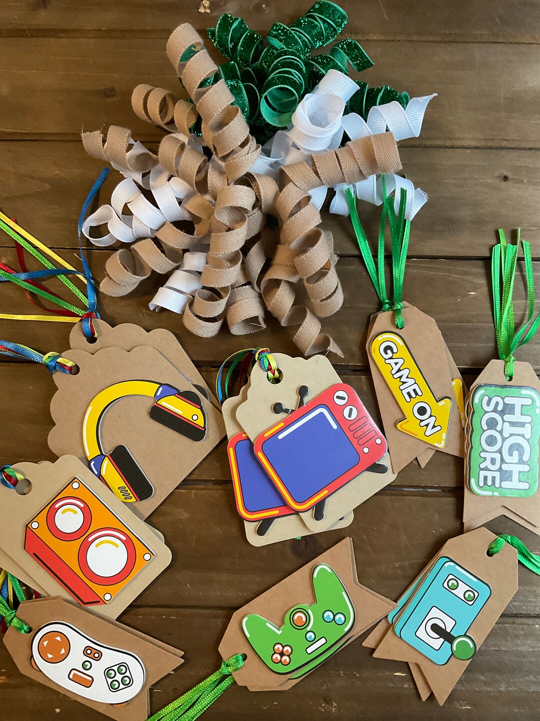 Birthday Game Controller Favor Tags, Table Decor, Game Controller ...