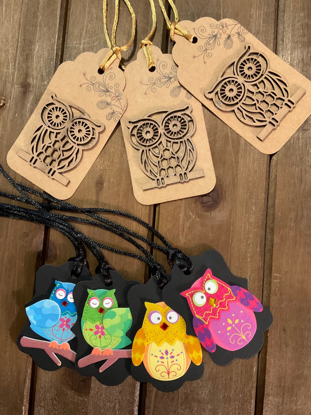 Owl Party Favor Tags, Owl Table Decor, Special Felt/wood Gift Giving ...