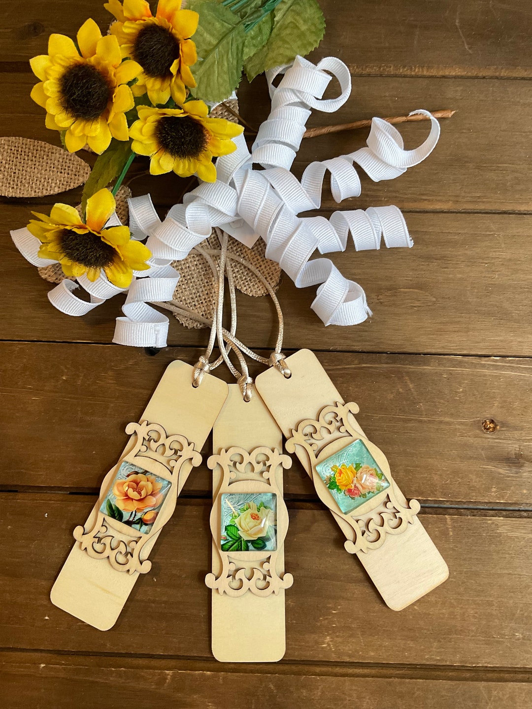 Floral Special Gift Giving Tags, Birthday Tags, Ornaments, Table Decor ...