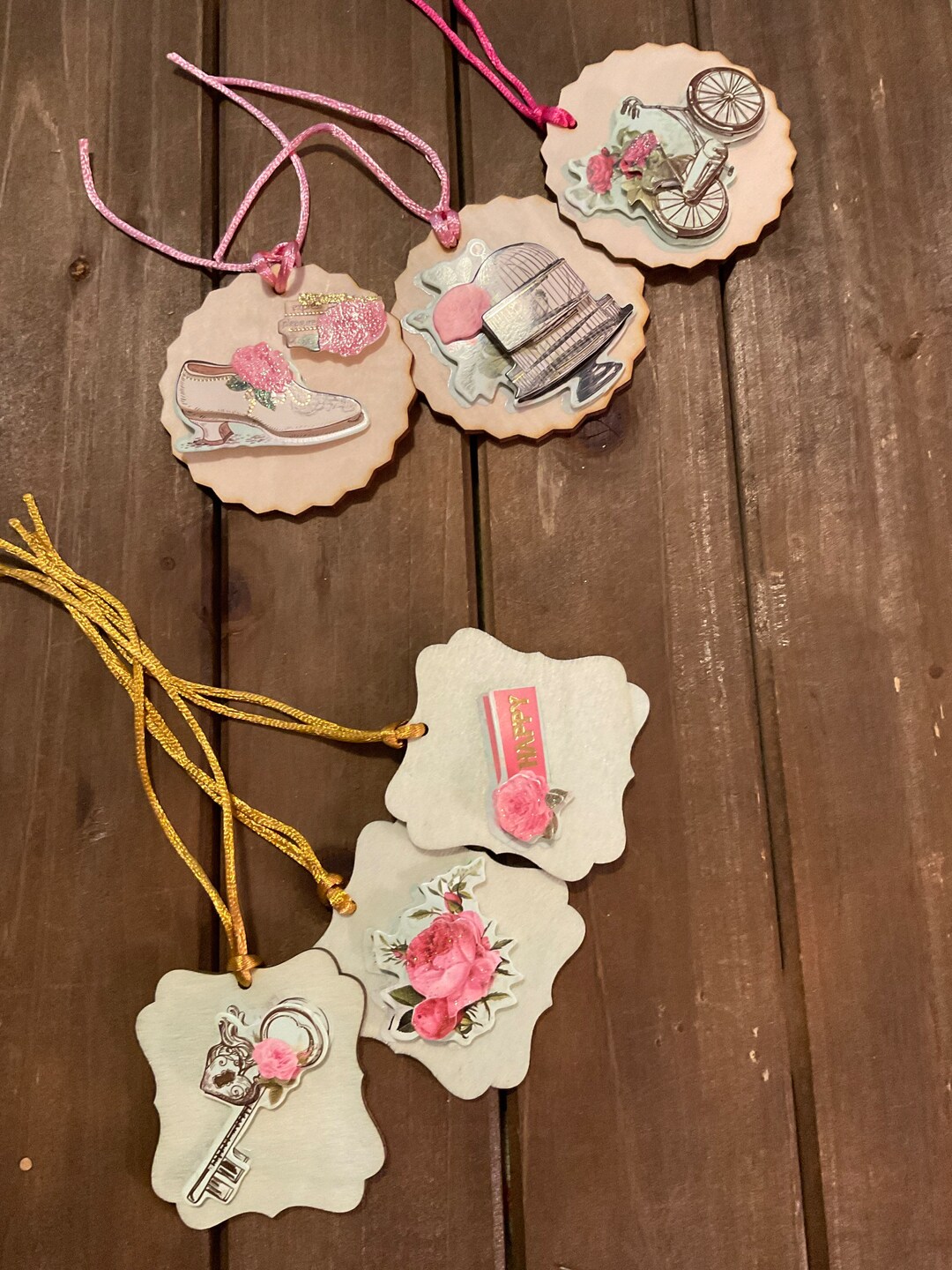 Special Gift Giving Wood Tags With 3D Glitter Embellishment. - Etsy