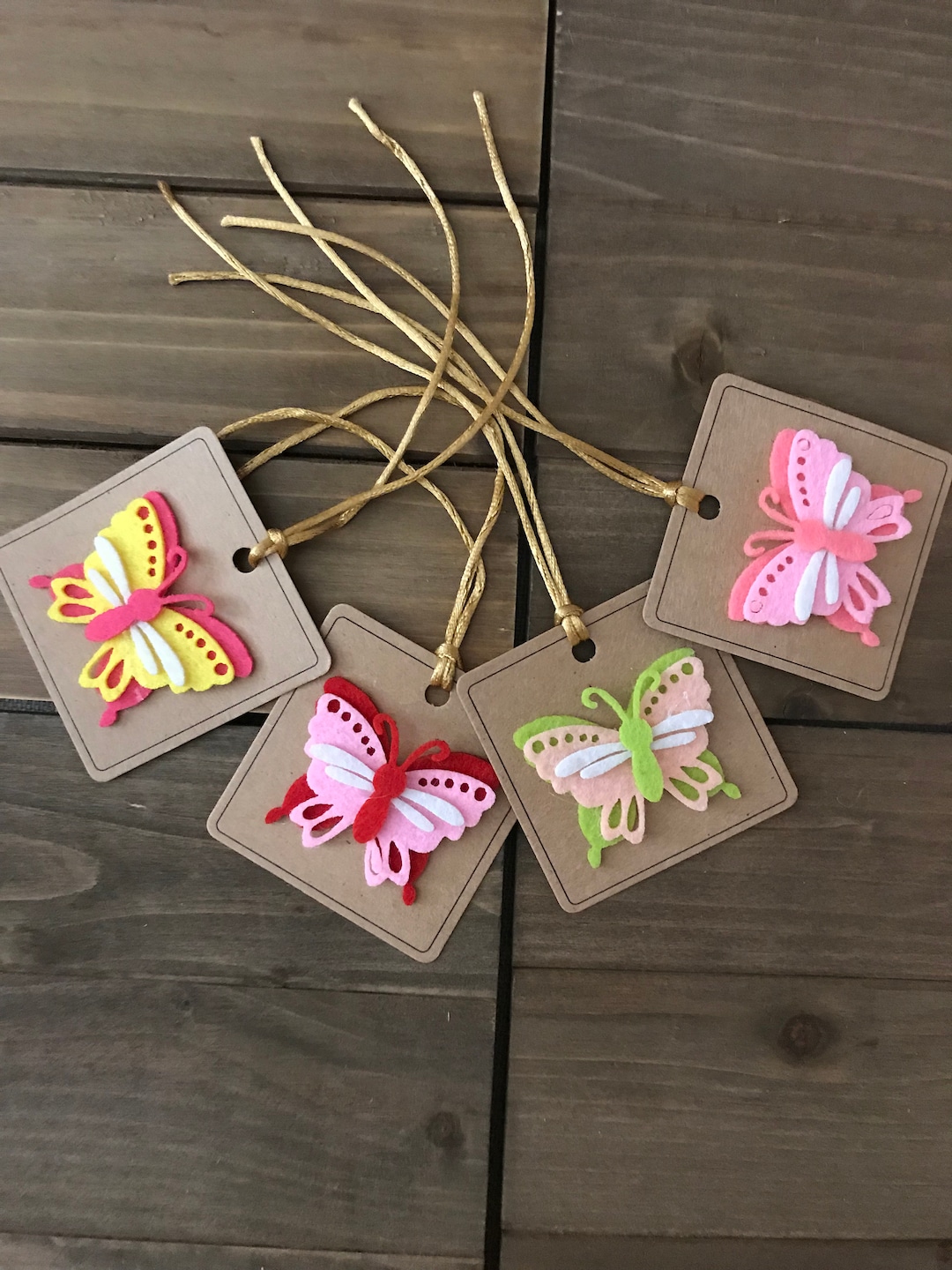 Set of 8 Butterfly Gift Giving Tags, Birthday Tags, Any Occasion Tags ...