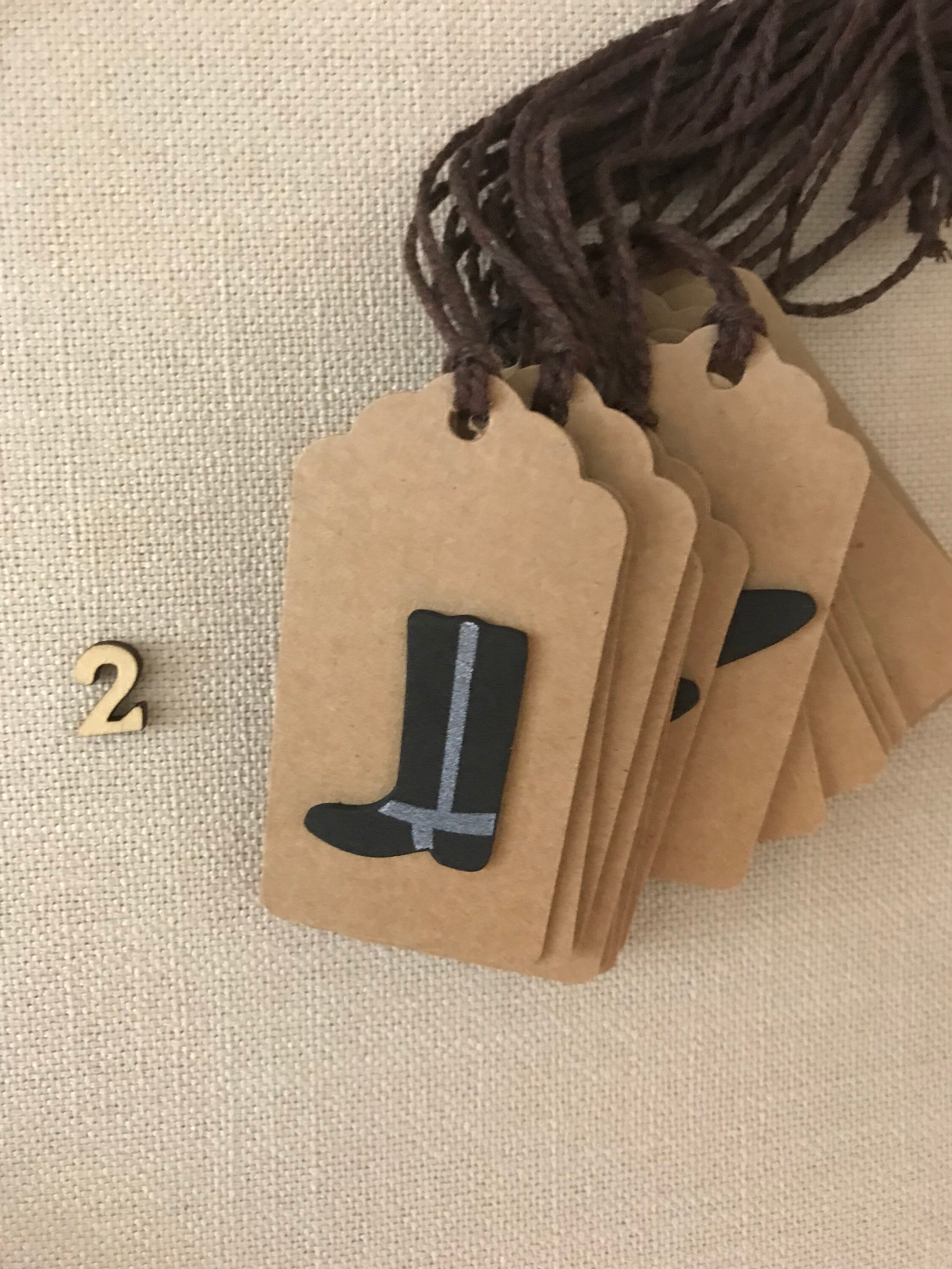 Cowboy Boot Party Favor Tags Party Banner Table Decor Etc. - Etsy