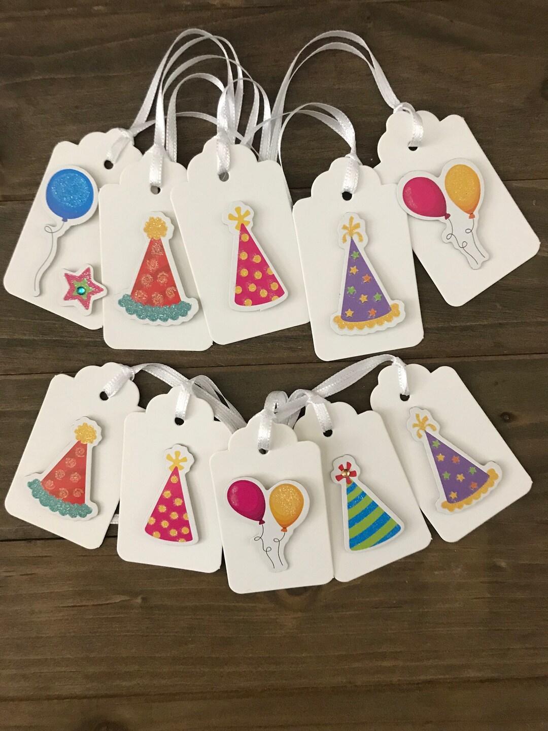 Party Hat Birthday 3D Gift Tags, Banner, Table Top Decor, Family Party ...
