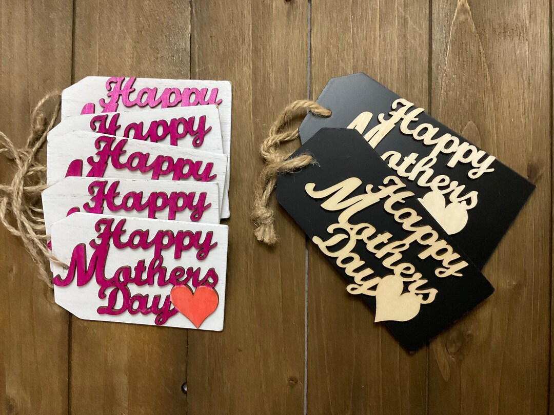 Mother’s Day Wood Gift Tags, Family Party Tags, Table Decor, Banners ...