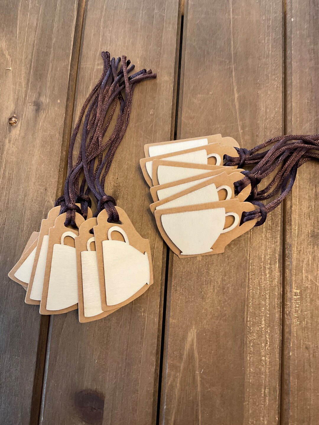 Set of 12 Tea/coffee Party Cup Favor Tags, Birthday Tags, Ornaments ...