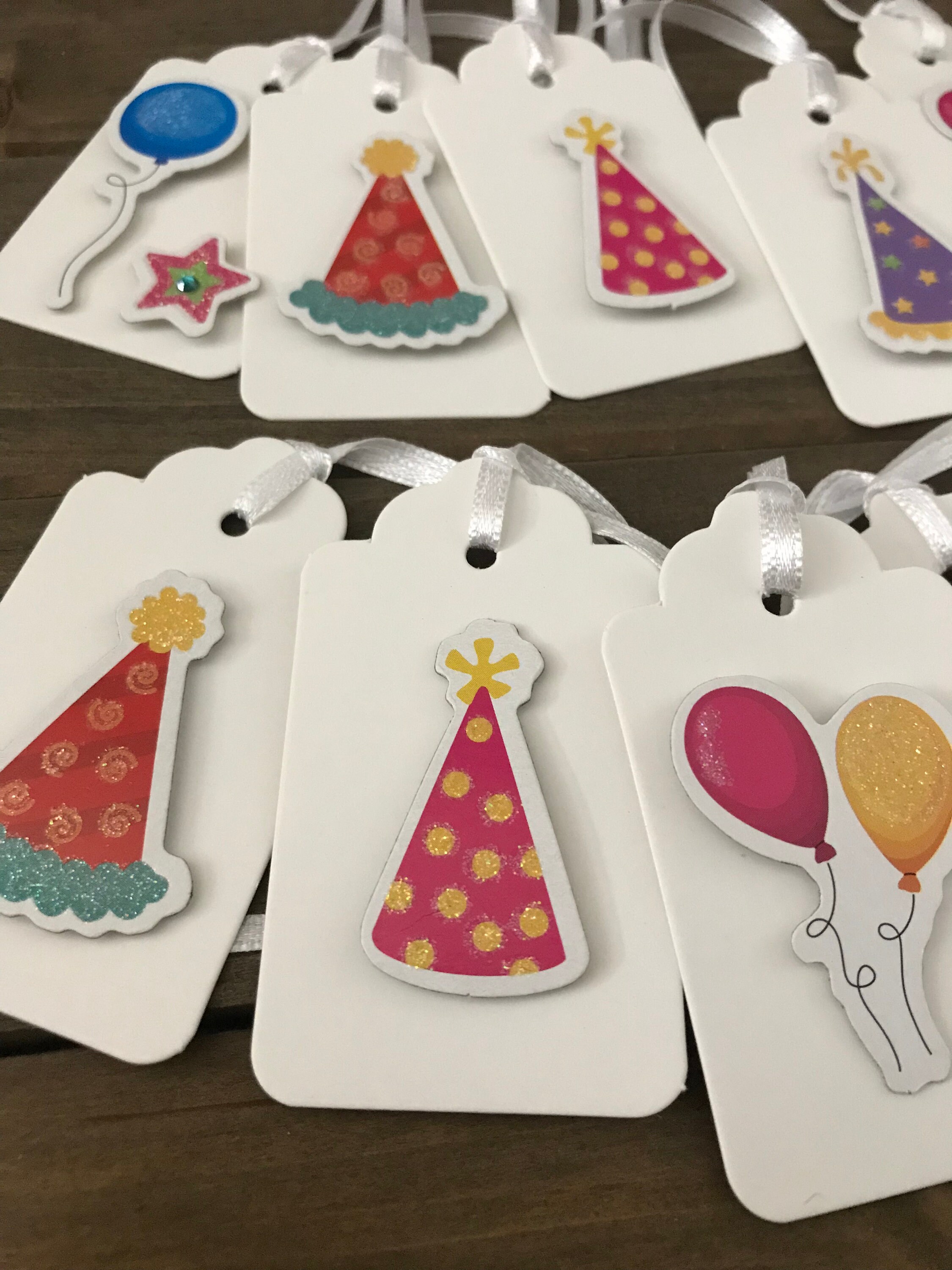 Party Hat Birthday 3D Gift Tags, Banner, Table Top Decor, Family Party ...