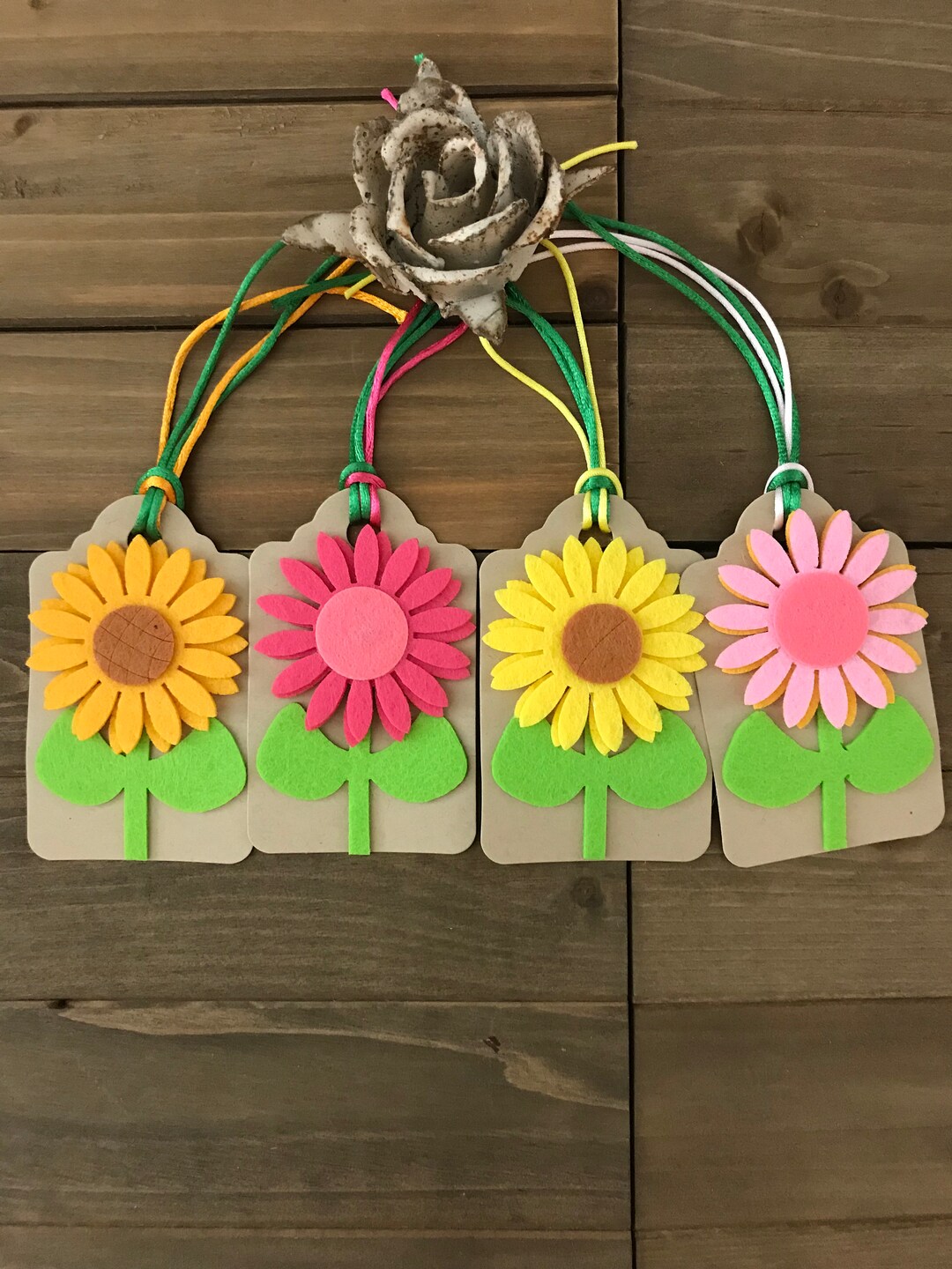 Set of 4 Large Daisy Gift Tags, Birthday Daisy Gift Tag, Tea Party ...