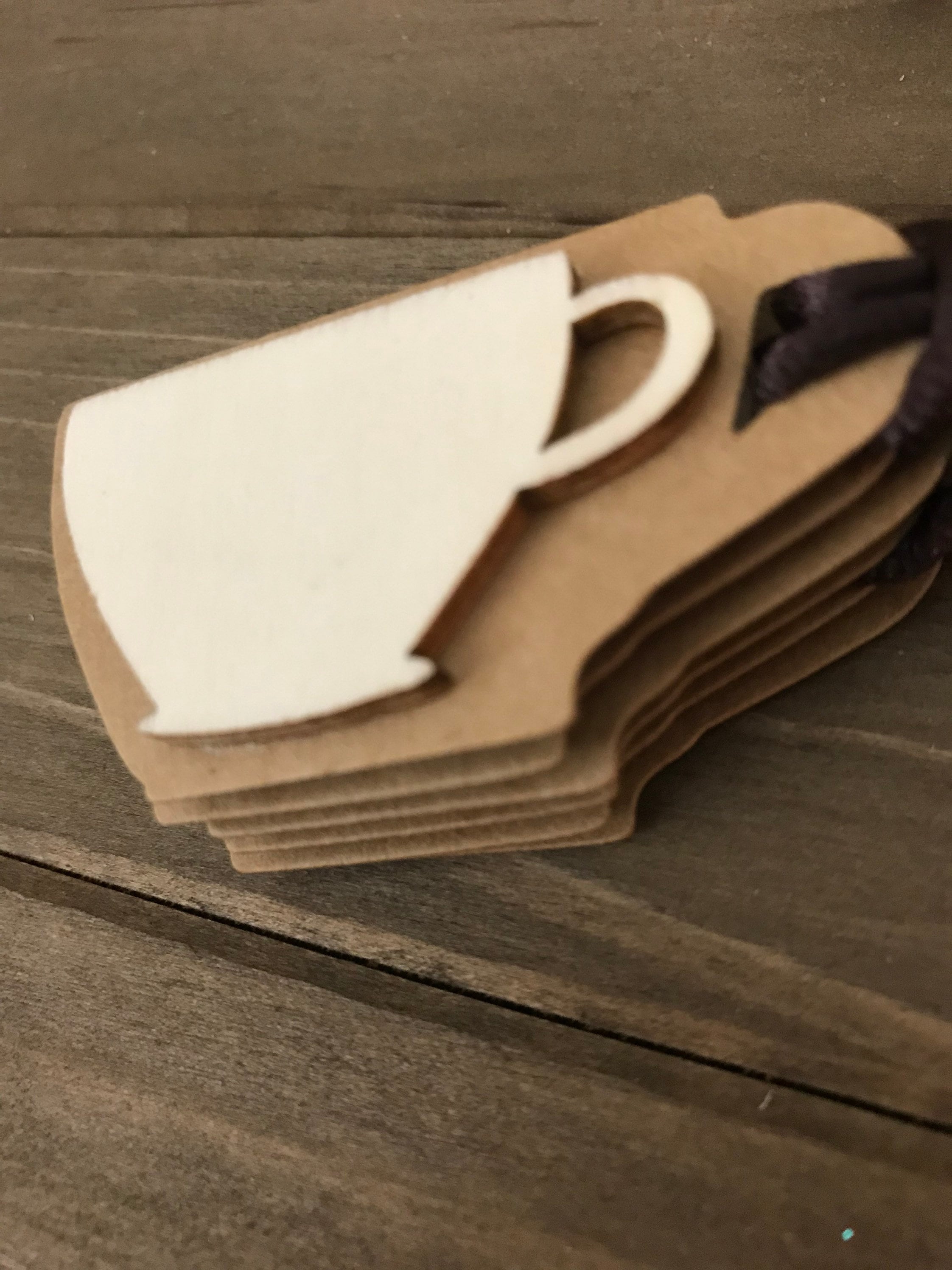 Set of 12 Tea/coffee Party Cup Favor Tags, Birthday Tags, Ornaments ...
