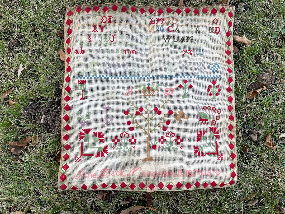 Scottish ABC Sampler by Jane Black on November 11, 1878 - Etsy