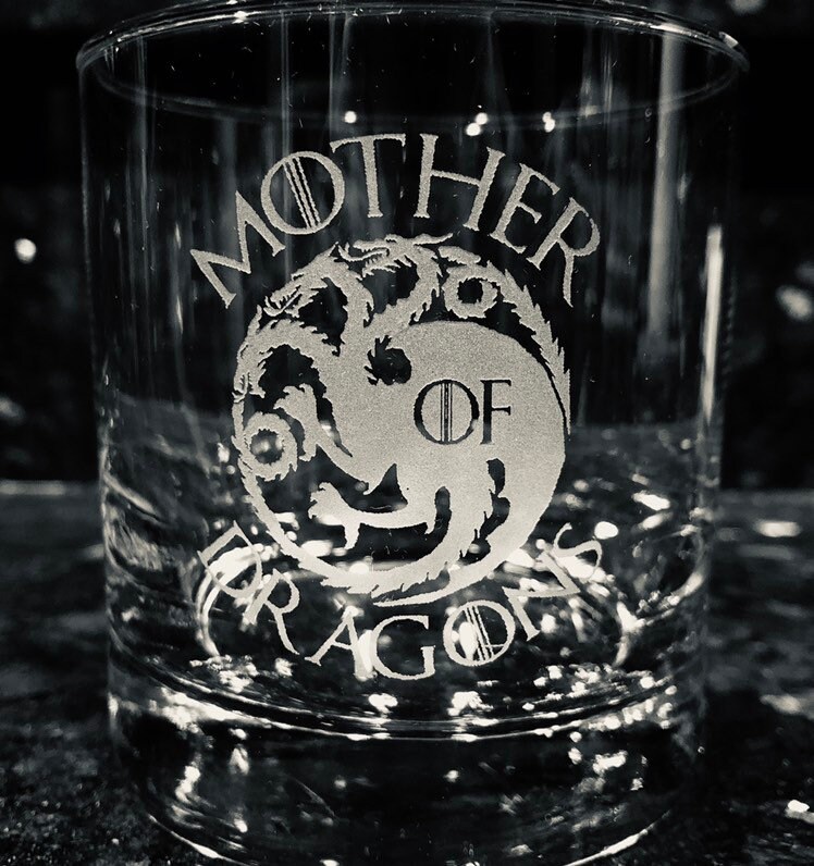 Custom Etched Rock Glass Sandblasted Glass Personalized | Etsy