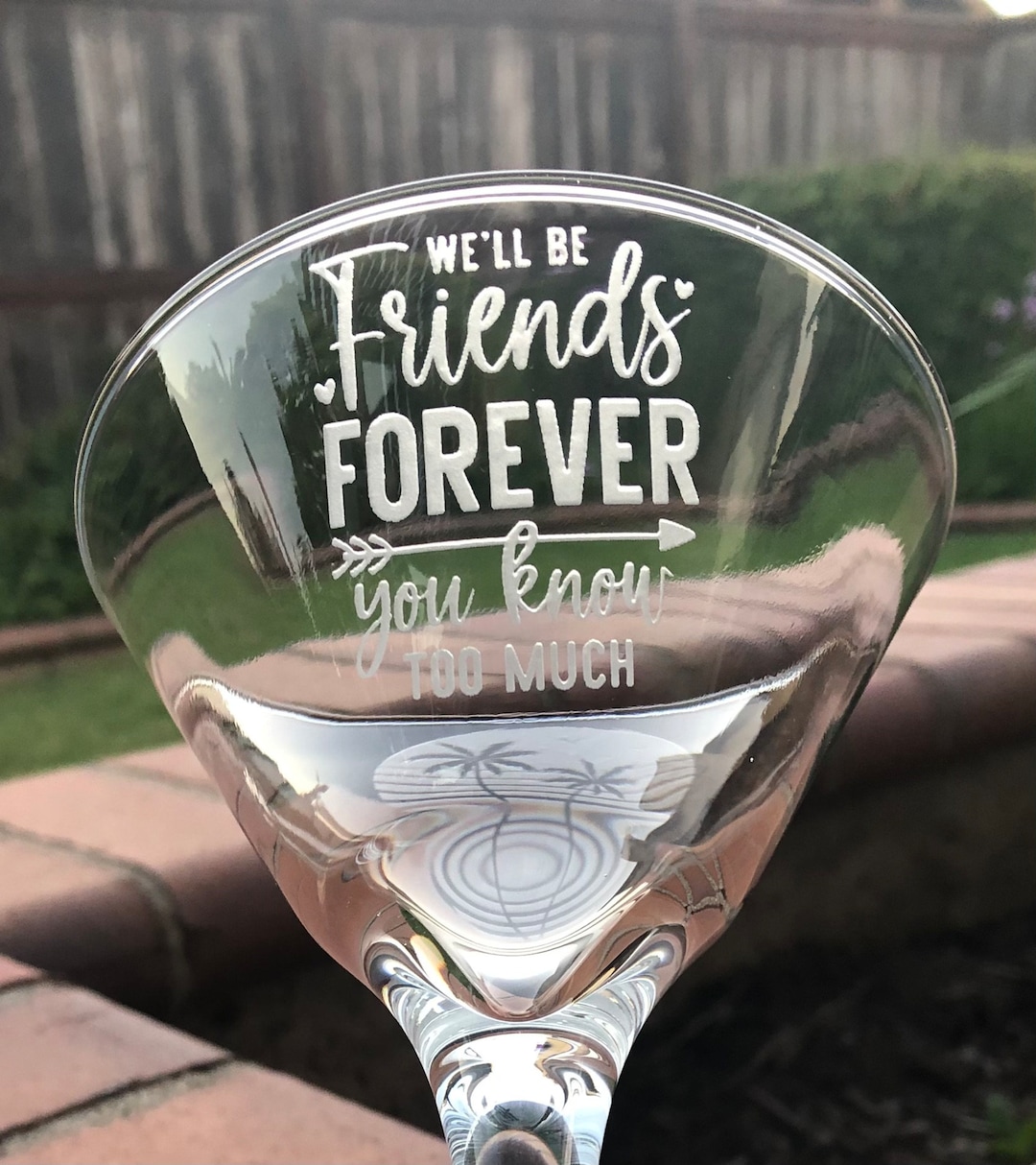 Custom Sand Carved Martini Glasses - Personalized Etched Drinkware for ...