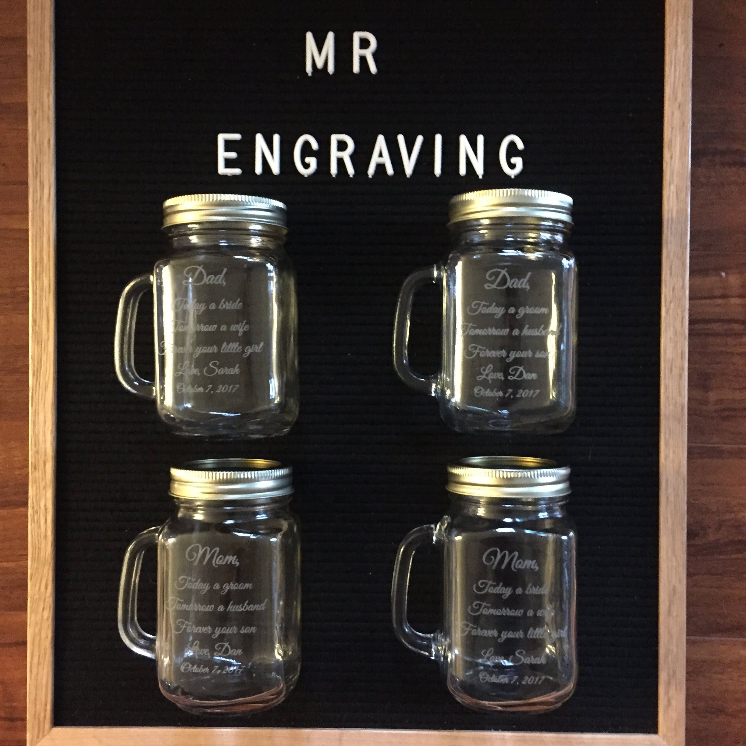 Custom Etched Mason Jar Sandblasted Glass Personalized - Etsy