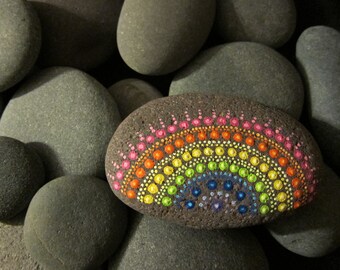 Large painted rock | Etsy