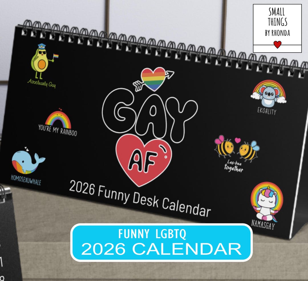 LGBTQ Gay Pride Puns Funny 2026 Desk Calendar - Etsy