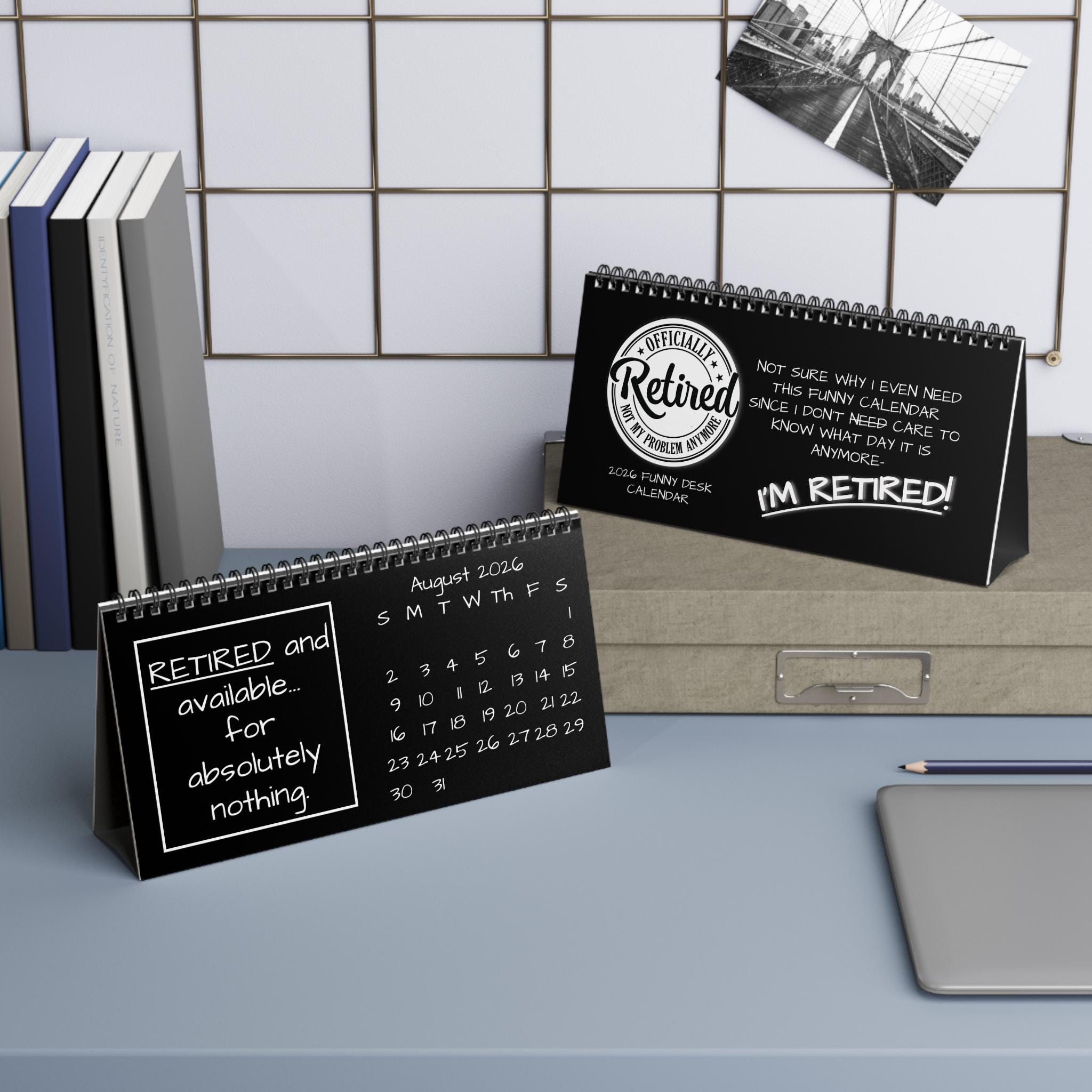 Funny Retirement 2026 Desk Calendar, Work Humor for Retired Co-worker ...