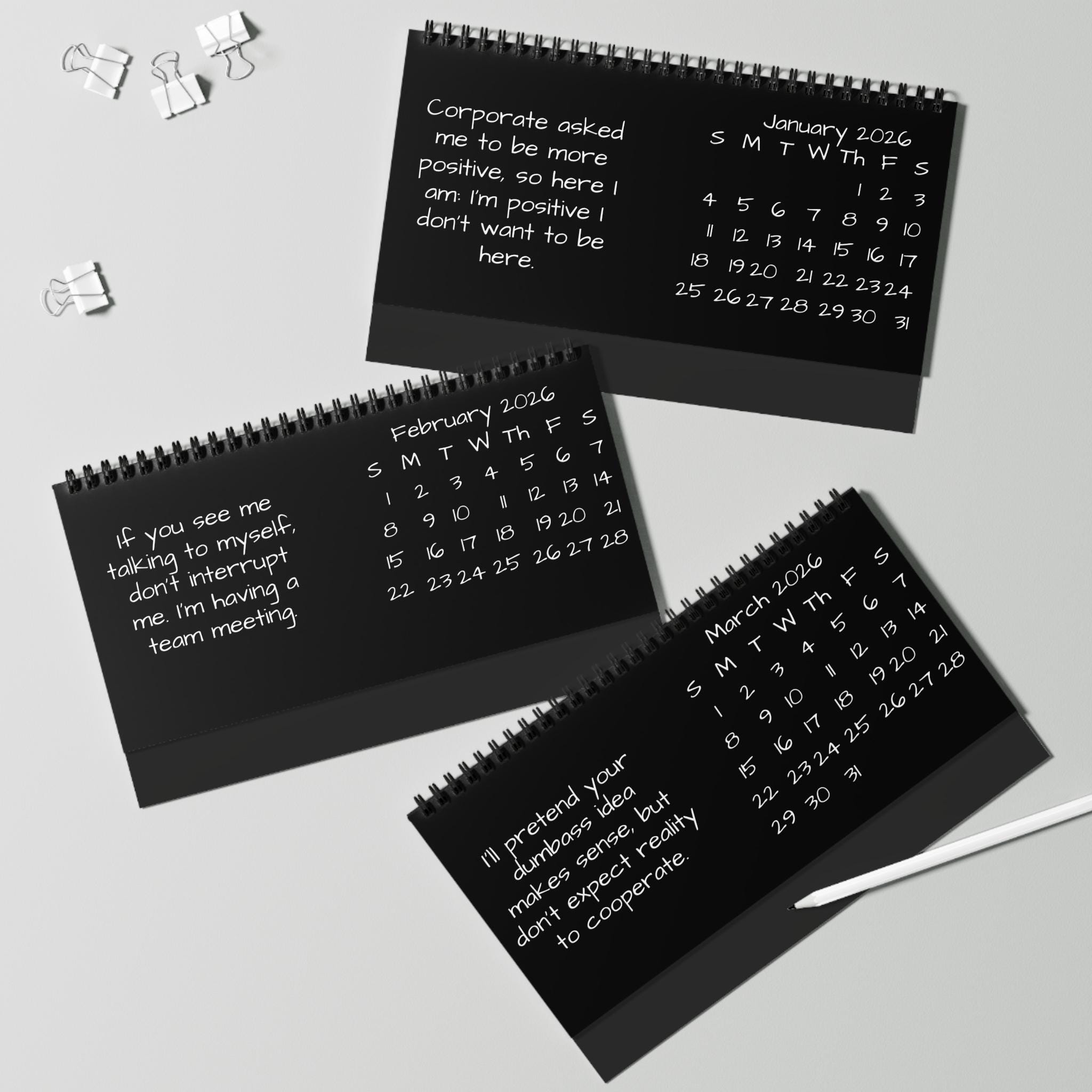 Inappropriate Work Humor Desk Calendar 2026 - Etsy