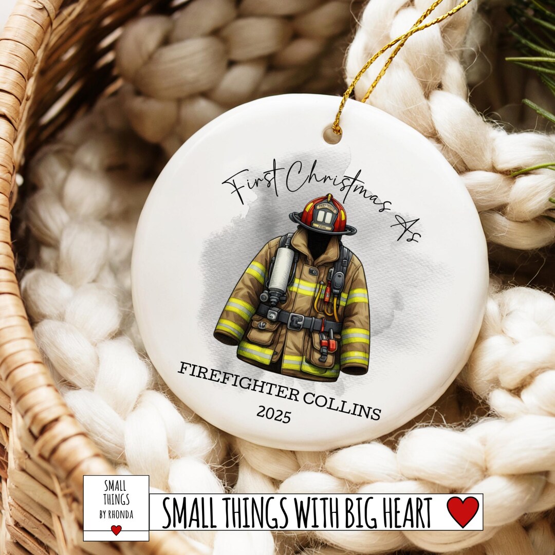 New Fireman Personalized Ornament, Firefighter Graduation Gift, Custom ...