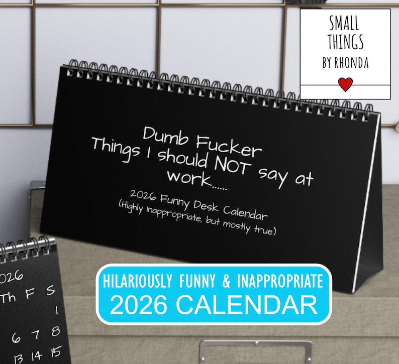 Inappropriate Work Humor Desk Calendar 2026 - Etsy