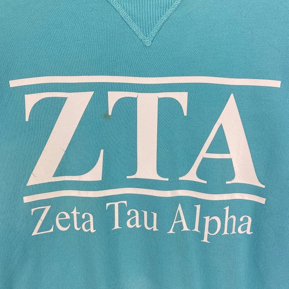 Vintage ZTA Zeta Tau Alpha College Sweatshirt Crewnec… - Gem