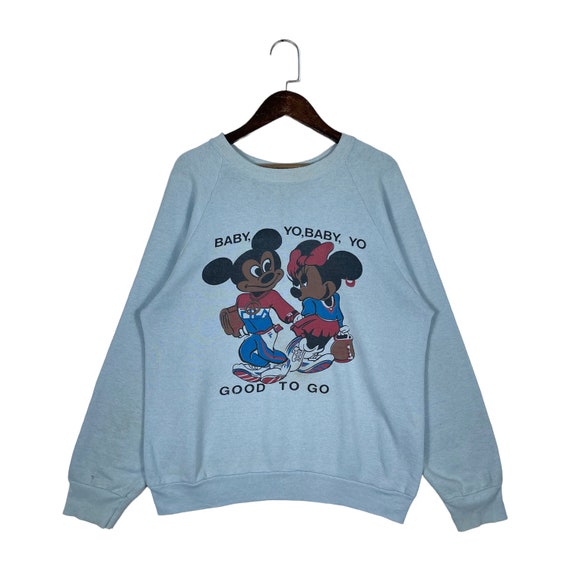 RARE!! Vintage 80s Bootleg Mickey & Minnie Sweatshirt… - Gem