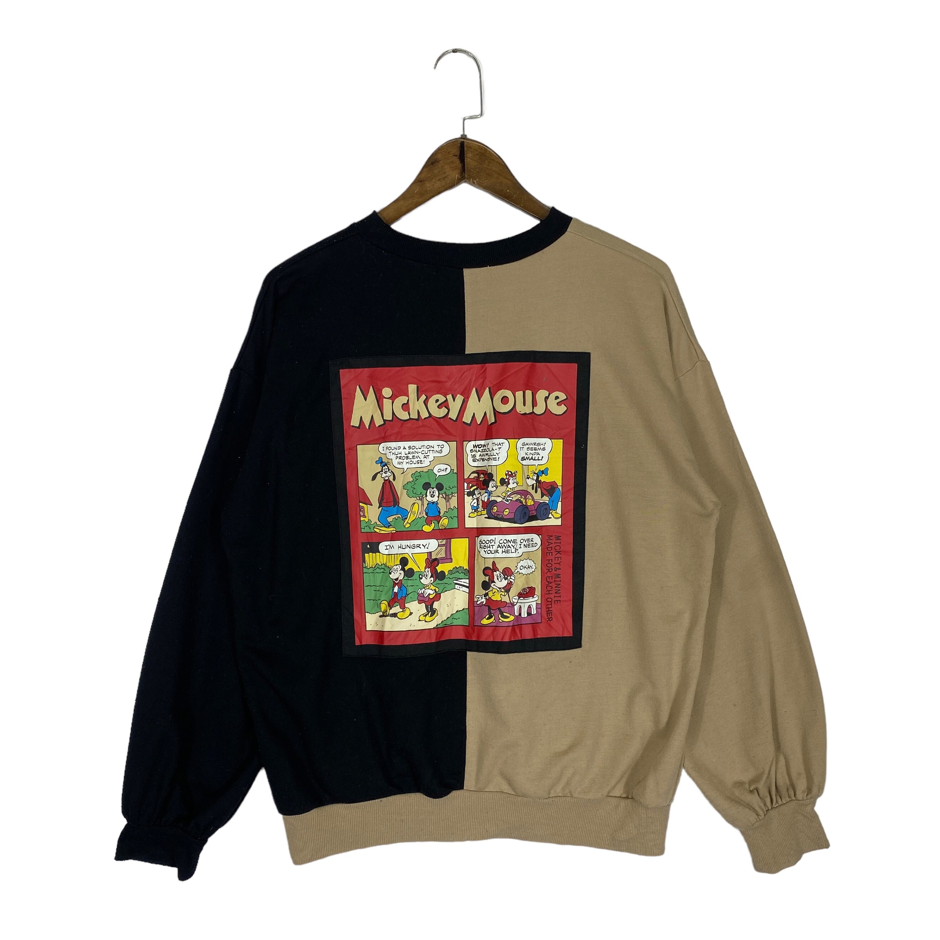 Vintage Sureve X Disney Mickey Mouse Colorblock Crewneck Sweatshirt ...