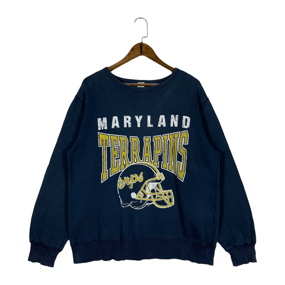 Vintage Y2K Maryland Terrapins Sweatshirt Crewneck Blue Pullover Jumper Size L - Etsy
