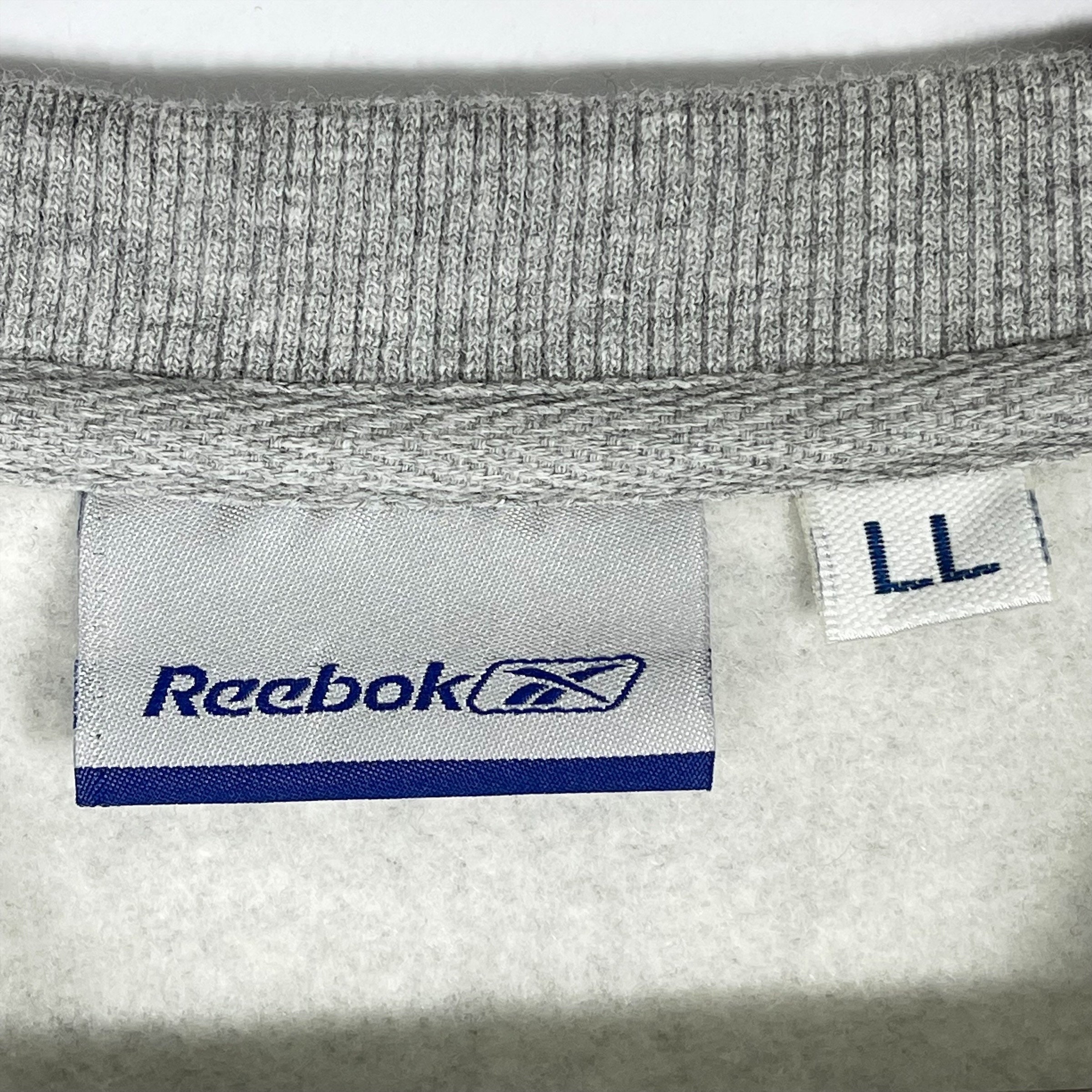 Vintage 90s Reebok Sweatshirt Crewneck Big Logo Grey Pullover Jumper Size XL Etsy Canada