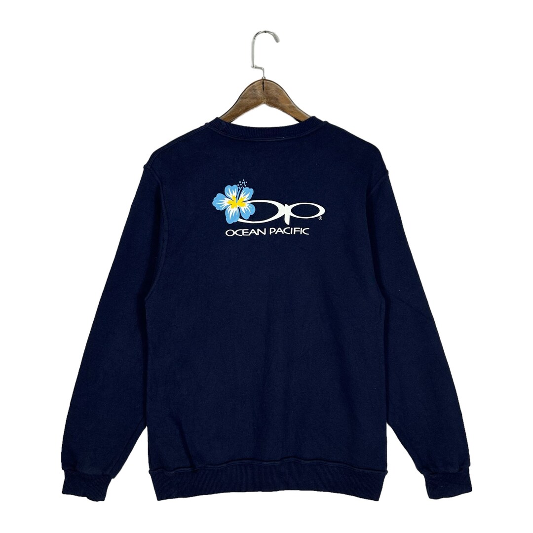 Vintage Ocean Pacific Sweatshirt Crewneck OP Surf Navy Blue Made in ...