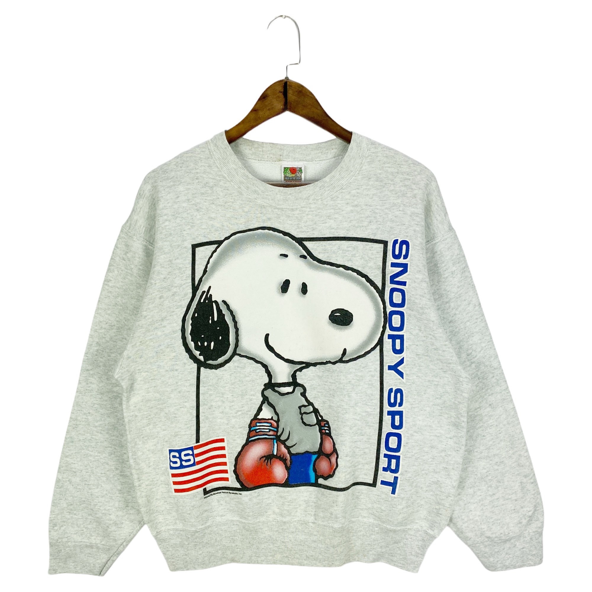 Vintage Snoopy Sport Sweatshirt Crewneck Made In Mexico Grey | Etsy