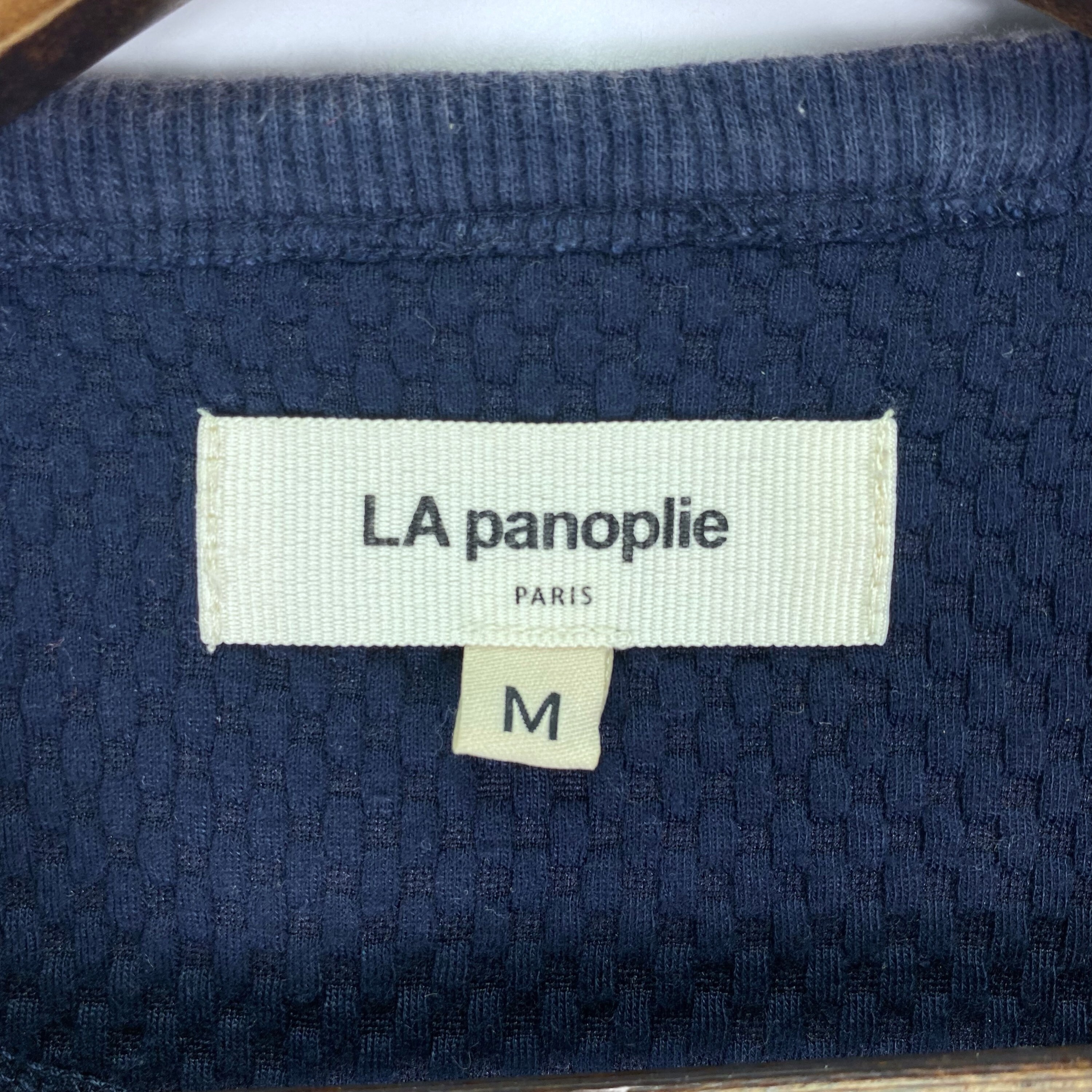 Vintage La Panoplie Paris Sweatshirt Crewneck Navy Blue Plain Raglan ...