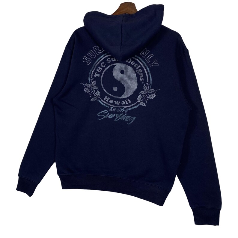 Vintage T&C Surf Design Surfgear Hoodie Sweater Crewneck Navy Blue ...