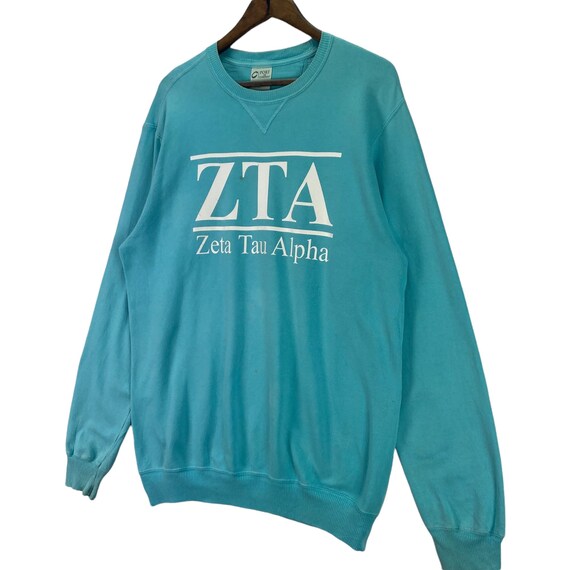 Vintage ZTA Zeta Tau Alpha College Sweatshirt Crewnec… - Gem