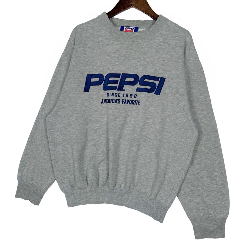 Vintage Pepsi Cola Sweatshirt Crewneck Big Logo Embroidery Pullover ...