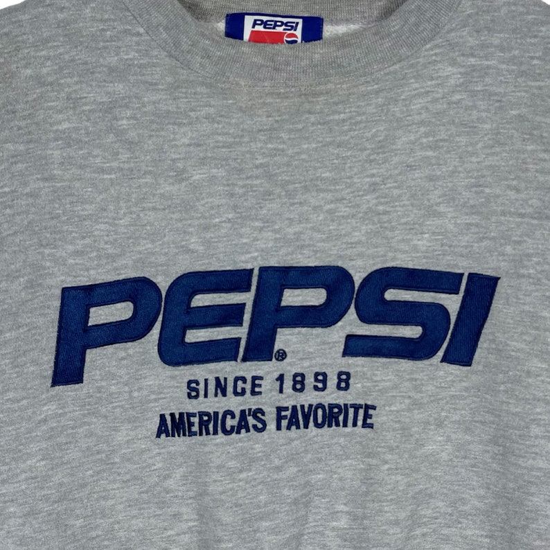 Vintage Pepsi Cola Sweatshirt Crewneck Big Logo Embroidery Pullover ...