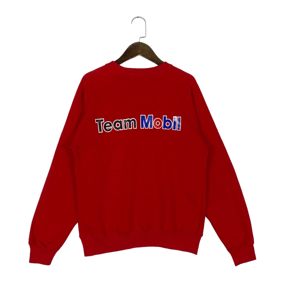 Vintage 90s Team Mobil Sweatshirt, Racing Pullover, Made in Japan, Size ...