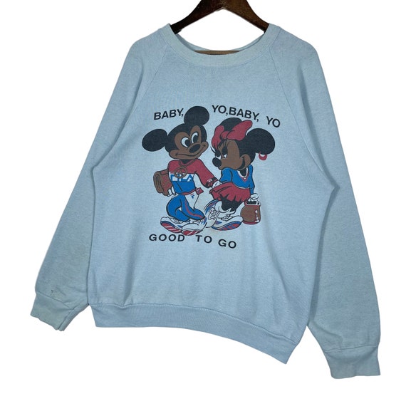 RARE!! Vintage 80s Bootleg Mickey & Minnie Sweatshirt… - Gem