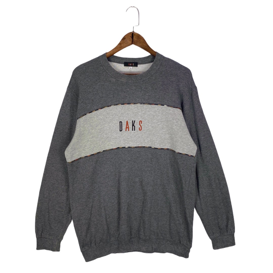 Vintage Daks London Sweatshirt Crewneck Big Logo Embroidery Made in ...