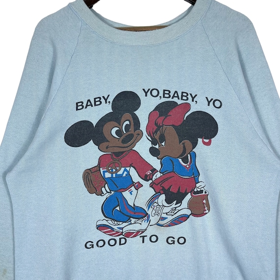 RARE!! Vintage 80s Bootleg Mickey & Minnie Sweatshirt… - Gem