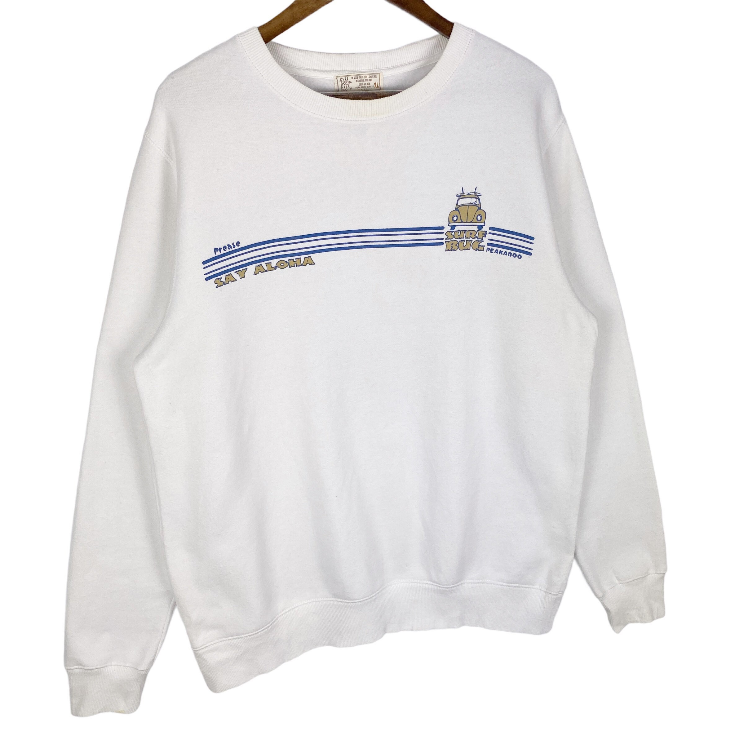 Vintage Peakaboo Surf Sweatshirt Crewneck White Say Aloha Made - Etsy UK
