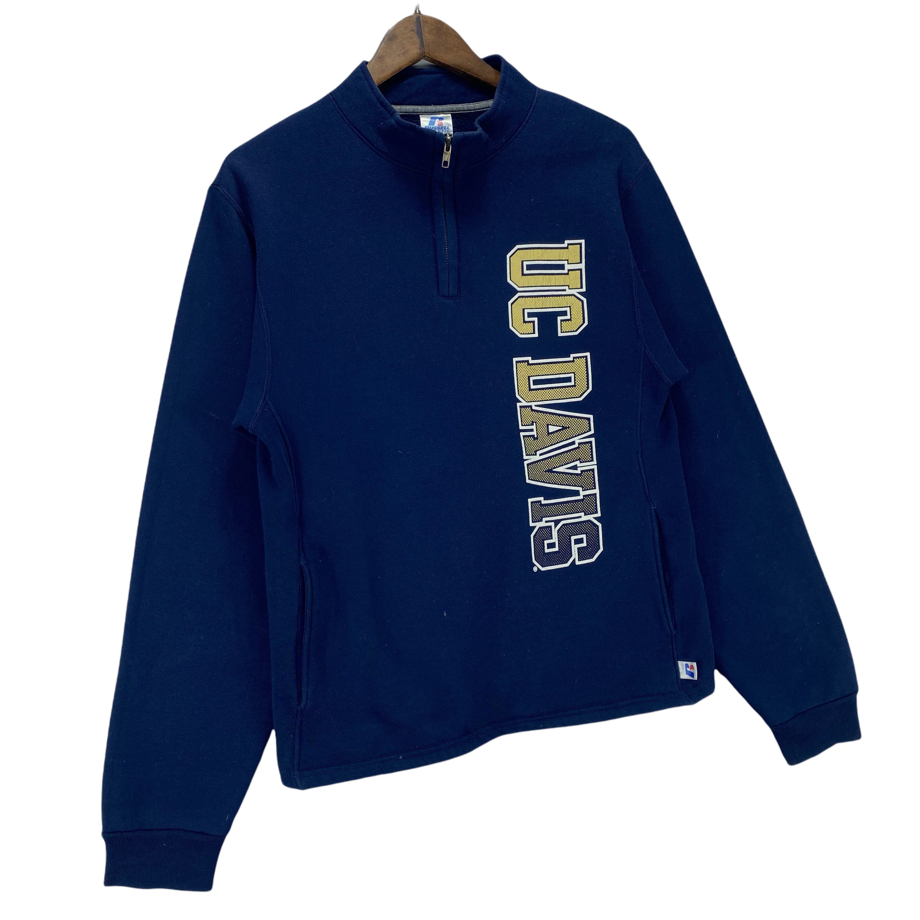 Vintage UC Davis Half-zip Pullover Sweatshirt, Navy Blue, Size S - Etsy