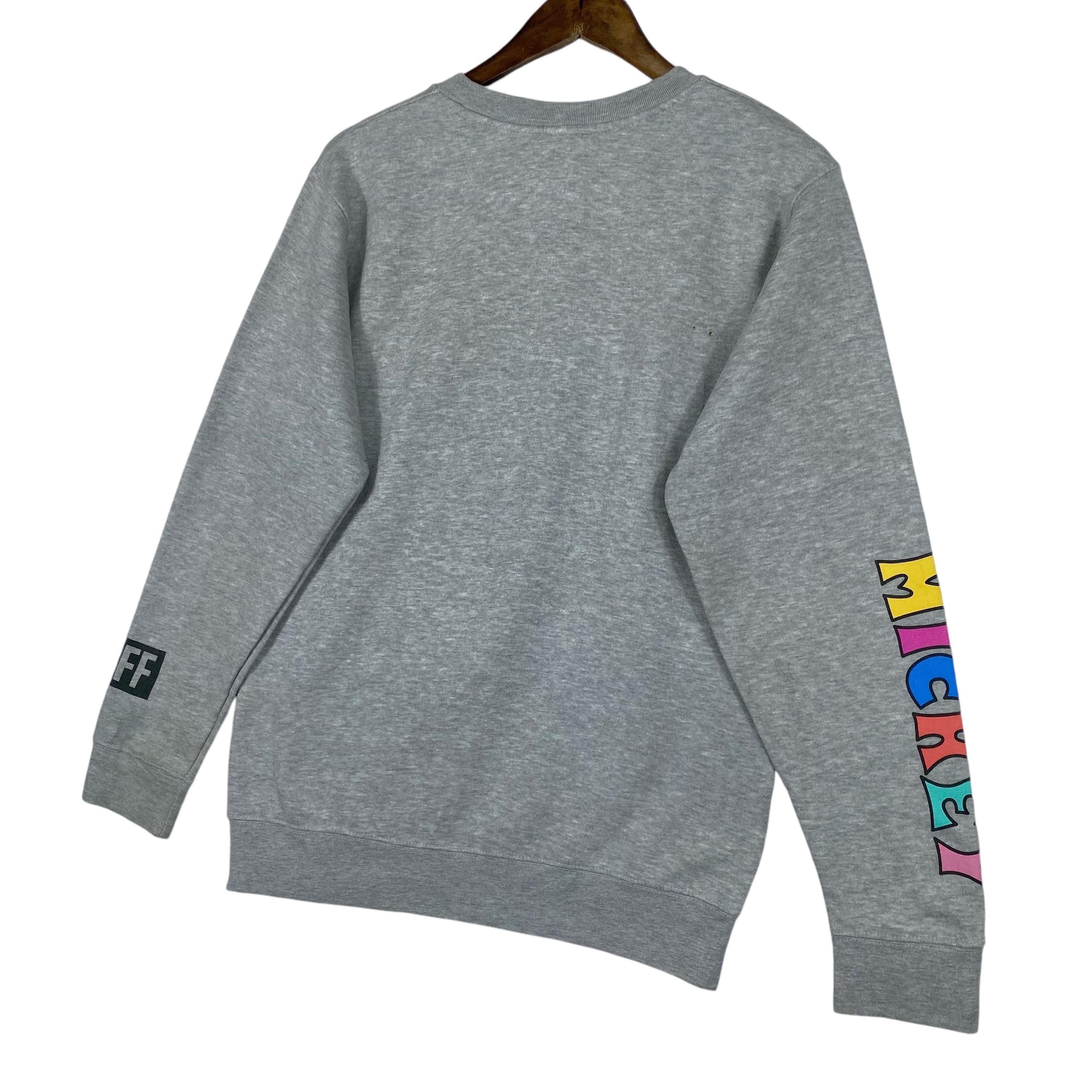 Vintage Neff X Disney Mickey Mouse Crewneck Sweatshirt Grey Pullover ...