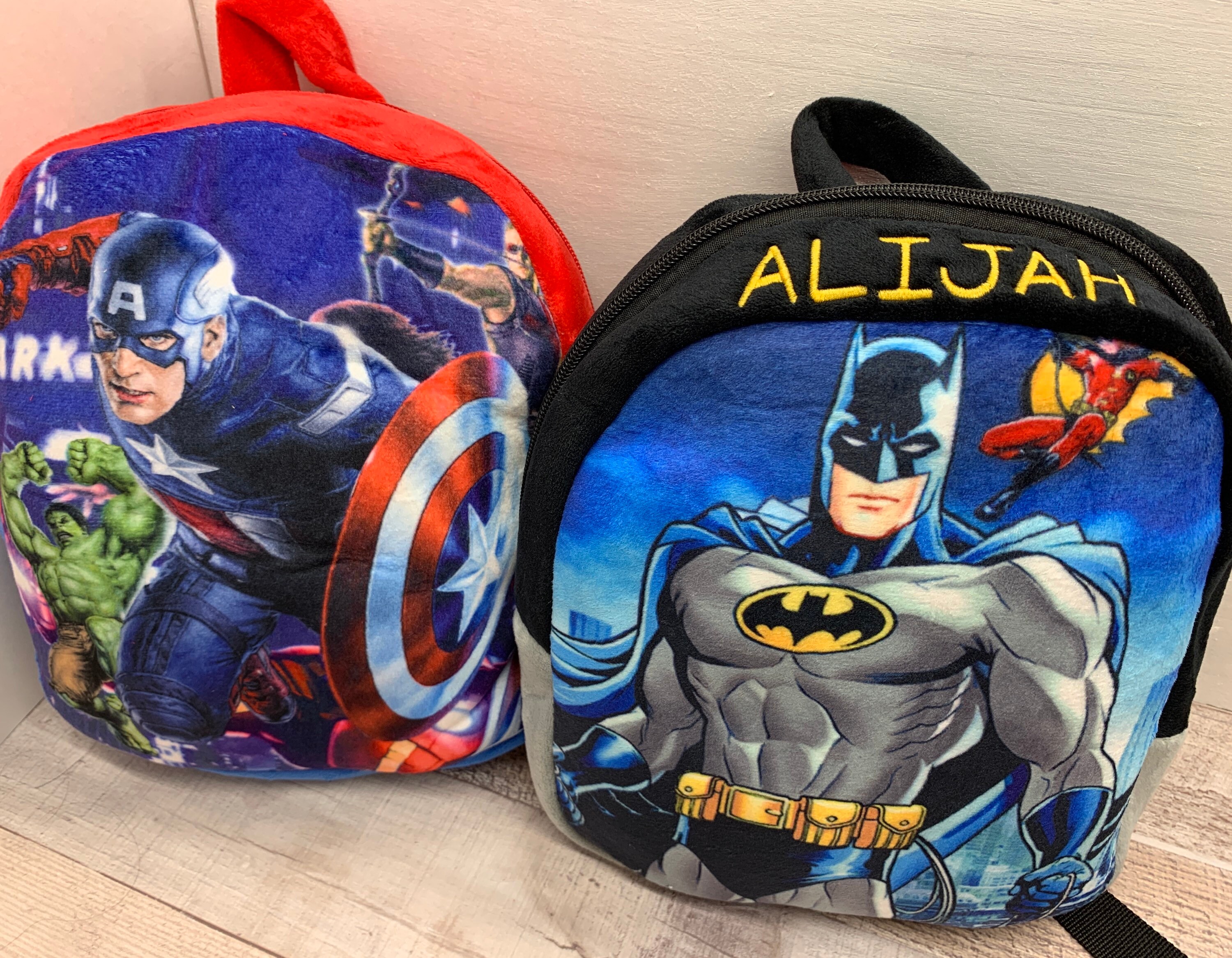 Batman Backpack Captain America Backpack Embroidered - Etsy