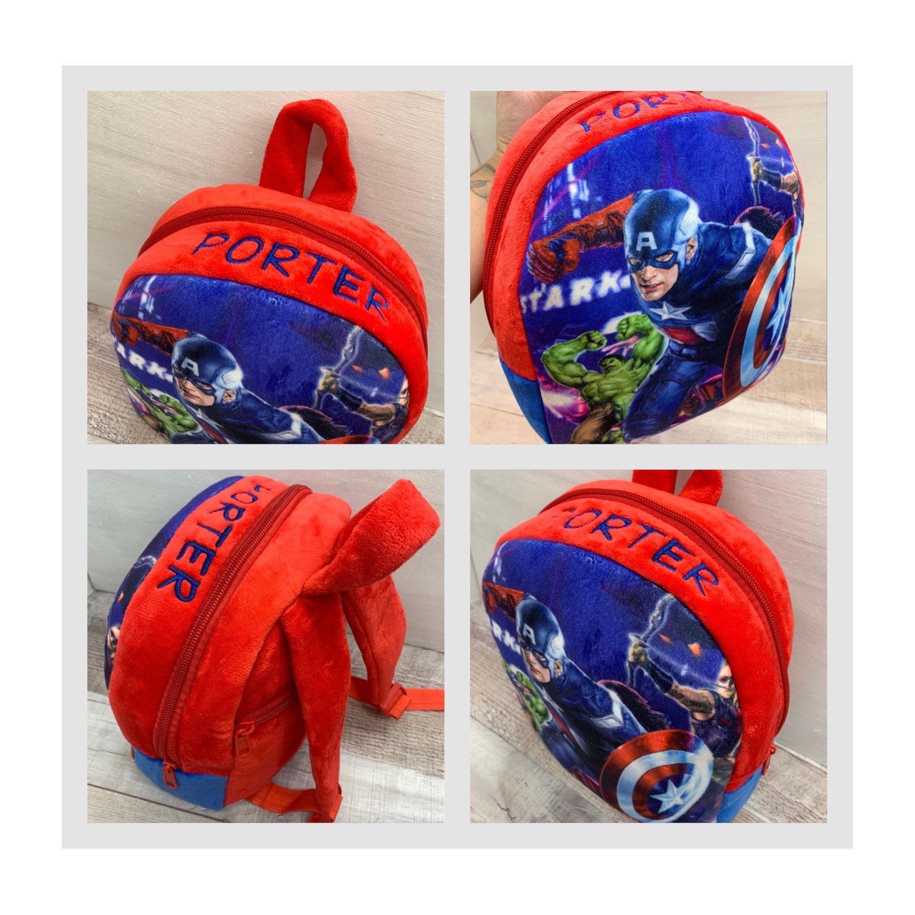 Batman Backpack Captain America Backpack Embroidered - Etsy