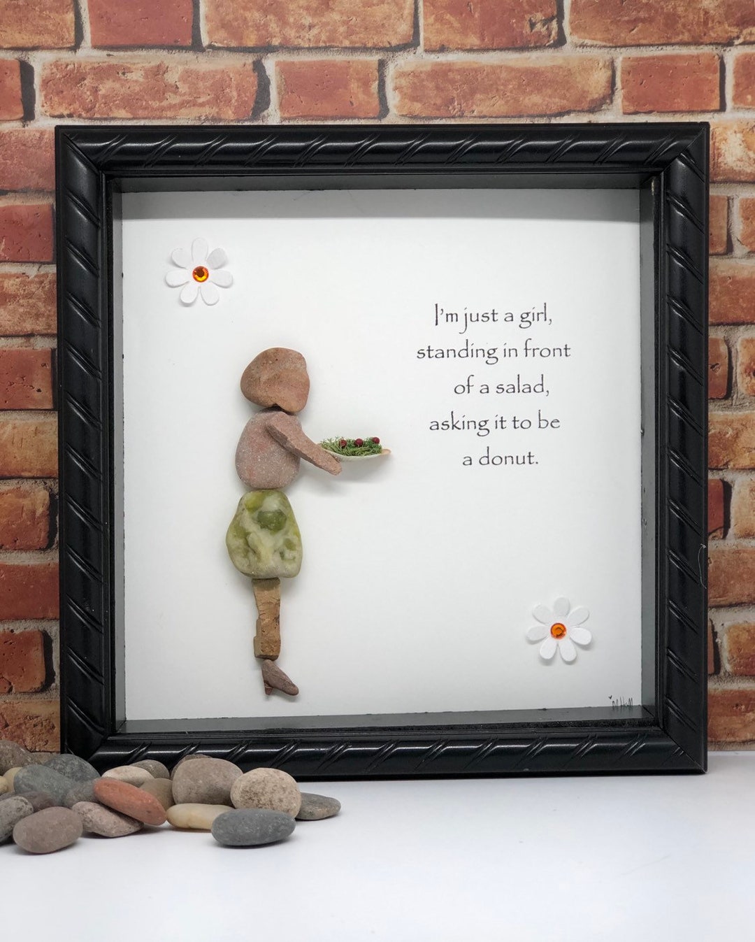 Pebble Art / Unique Gift / Diet / Sweet Tooth / Donuts / Fat Kid at ...