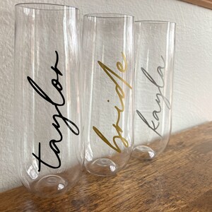 Champagne Flute Decals, Custom Champagne Decals, Personalized Champagne ...