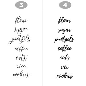Custom Kitchen Jar Labels, Personalized Kitchen Labels, Kitchen ...