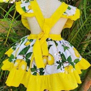 Summer Fruit Dress Toddler Girl Lemons Summer Dress Toddler Dress ...
