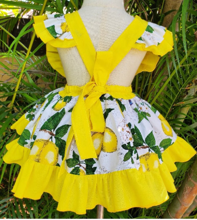 Summer Fruit Dress Toddler Girl Lemons Summer Dress Toddler Dress ...
