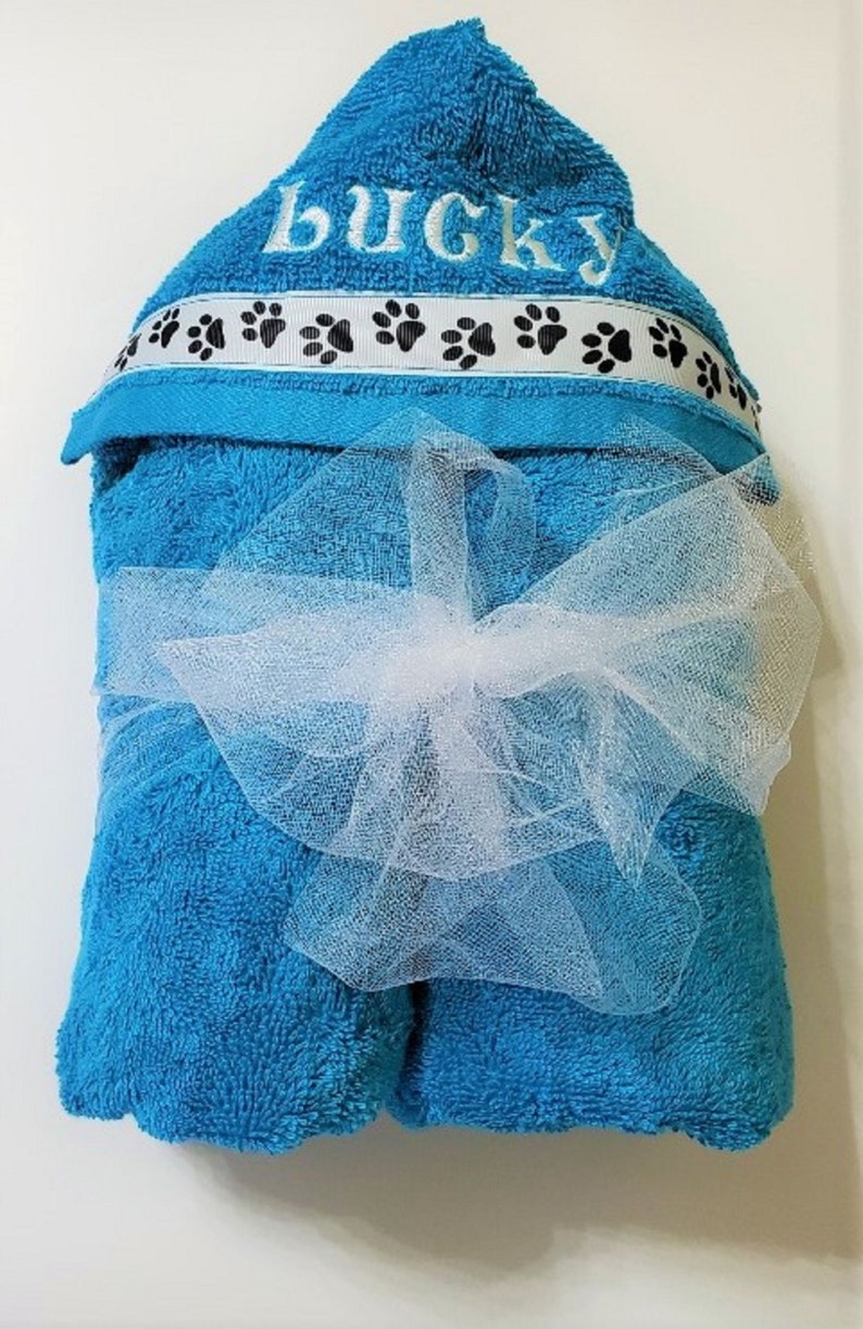 Personalized Dog Towel With Hood Large Dog Bath Towel Pappy Towel ...